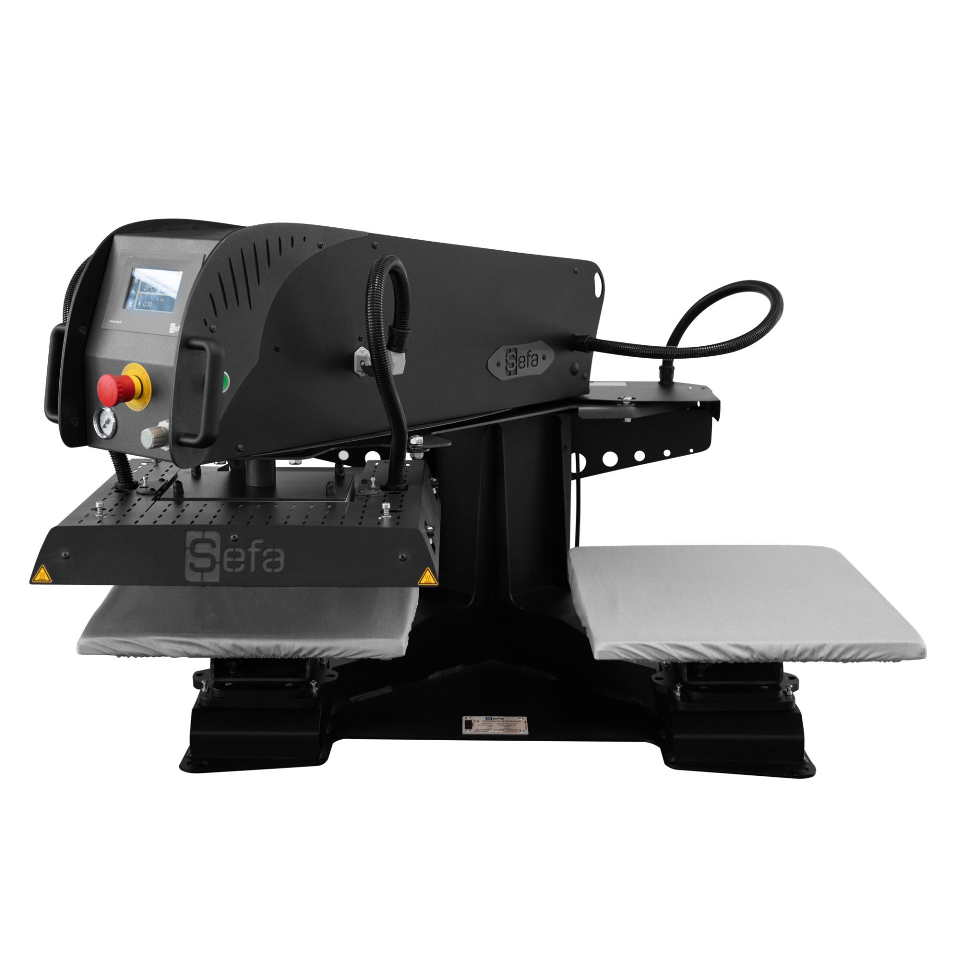 SEFA Pneumatische Transferpresse DUPLEX-PRO-V3, Black Edition Transferflächen 2 x 40 x 50 cm ...