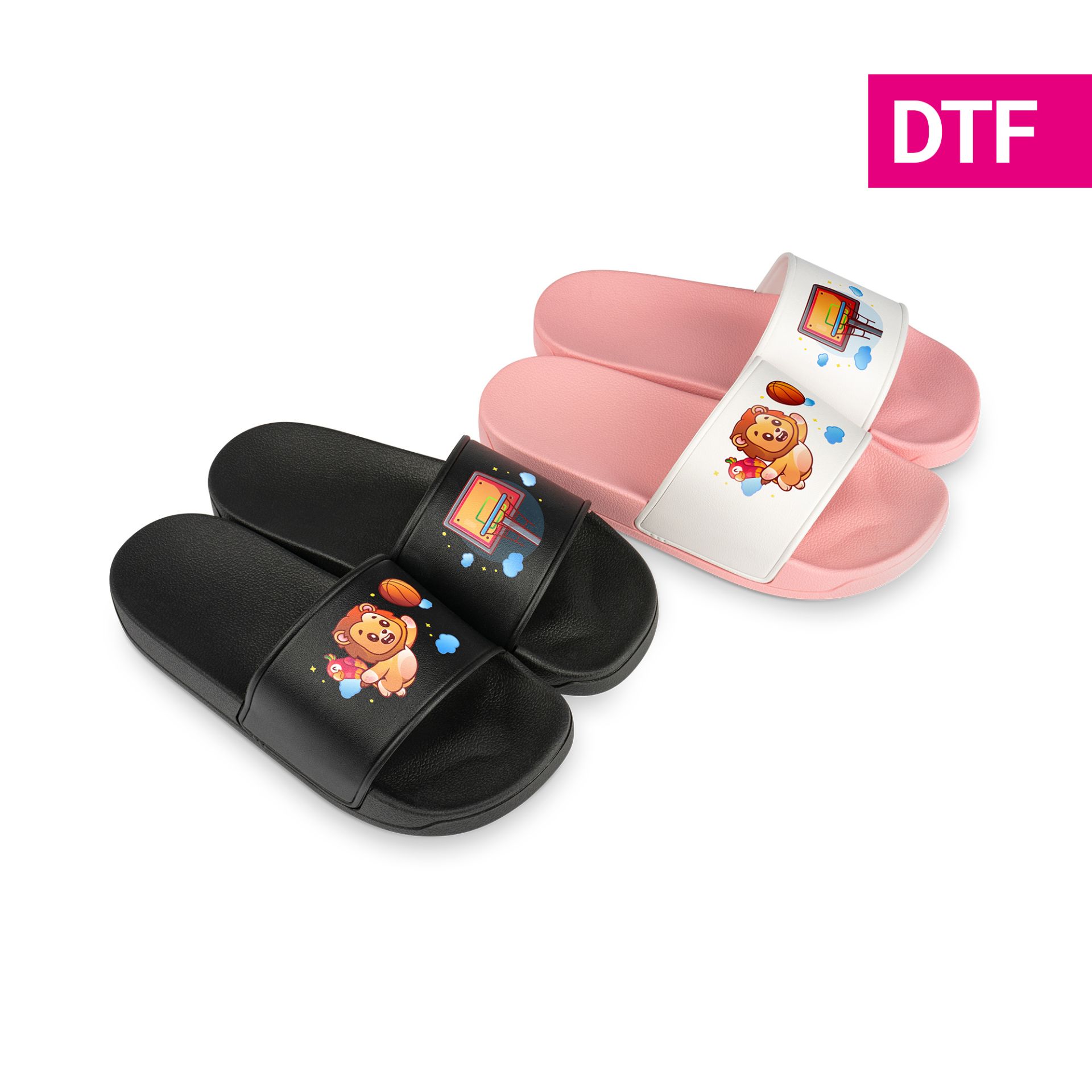 Sliders for kids with printable flap (for DTF), various colours and ...