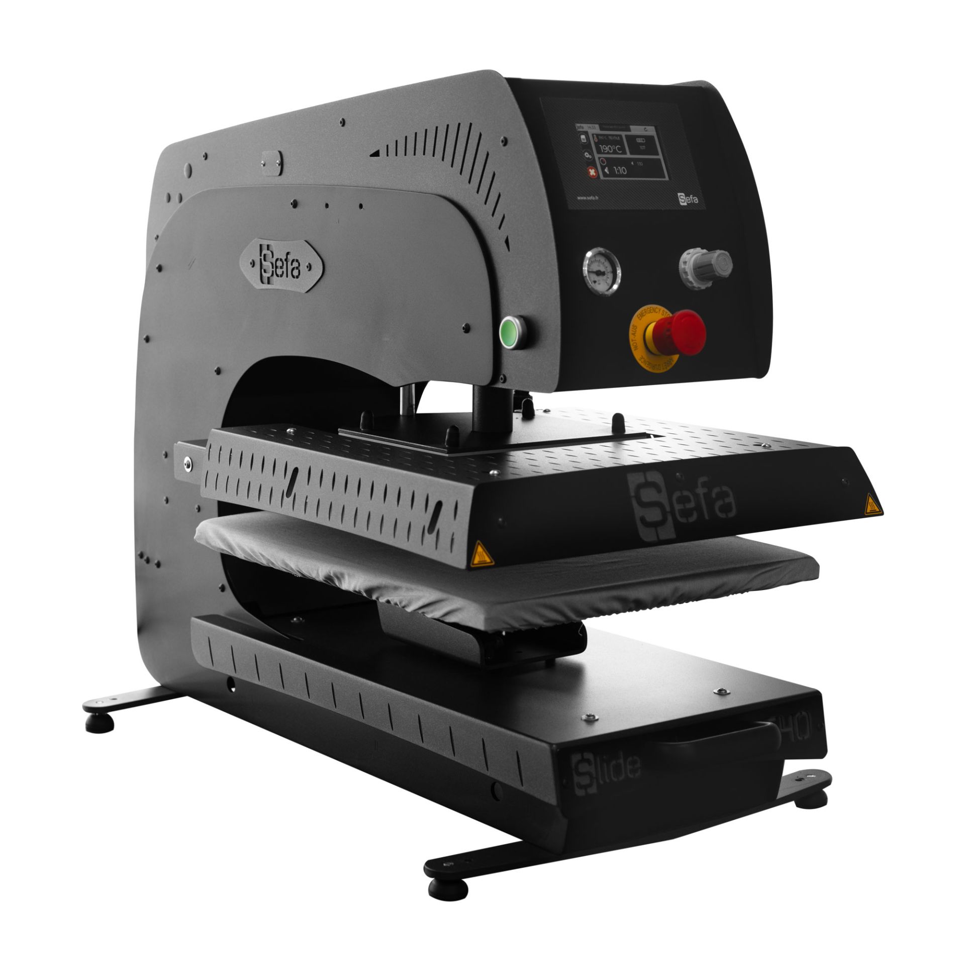 SEFA Pneumatische Großformatpresse SLIDE-540-LITE Black Edition Arbeitsfläche 40 x 50 cm | SLIDE ...