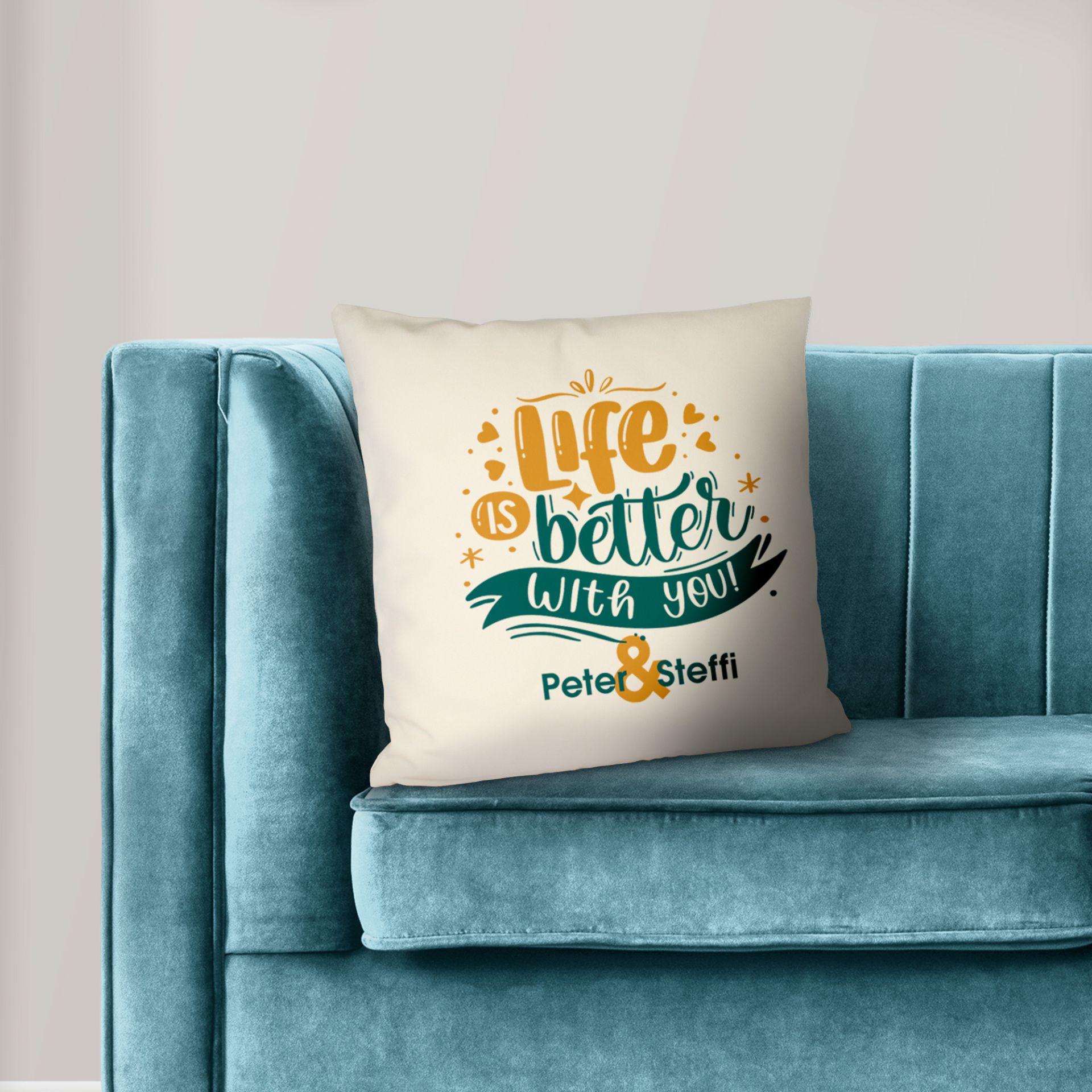 Sublistar® Kissenbezug naturfarben mit Leinenhaptik aus 100% Polyester, Größe 40 x 40 cm | KISN ...