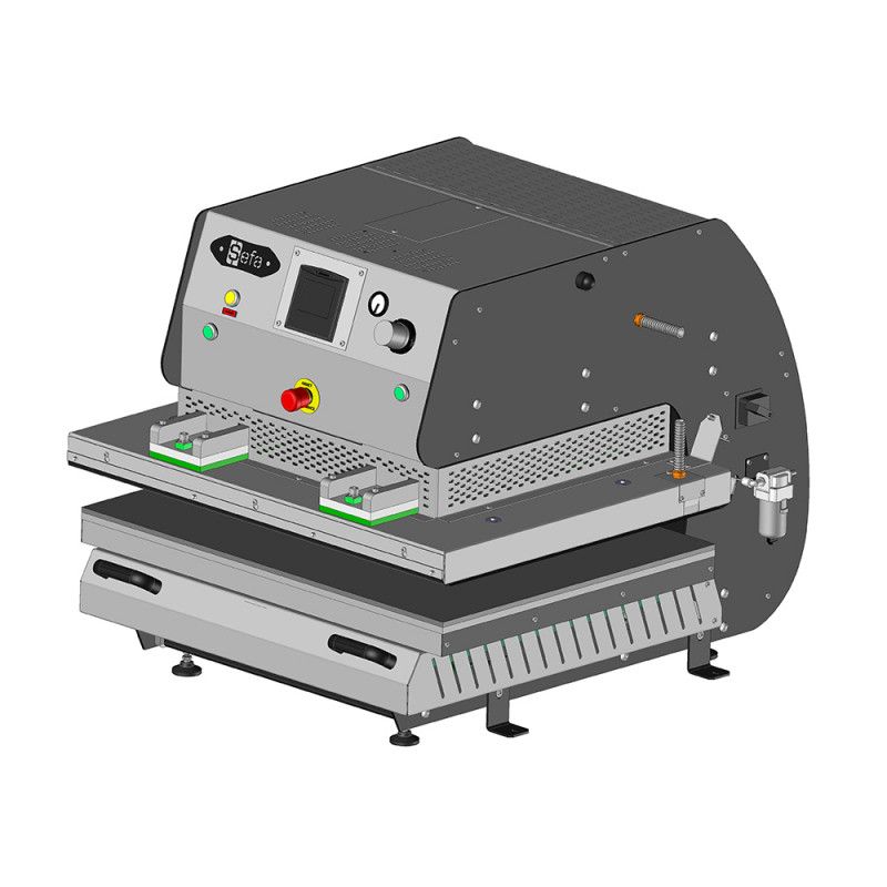 SEFA Presse à transfert grand format pneumatique SLIDE-865, surface de transfert 85 x 65 cm, 32A ...